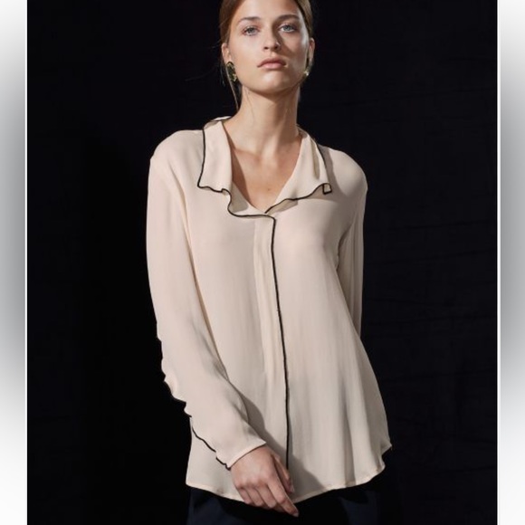 Babaton | Tops | Aritzia Rena Babaton Shirt Blouse Long Sleeve | Poshmark